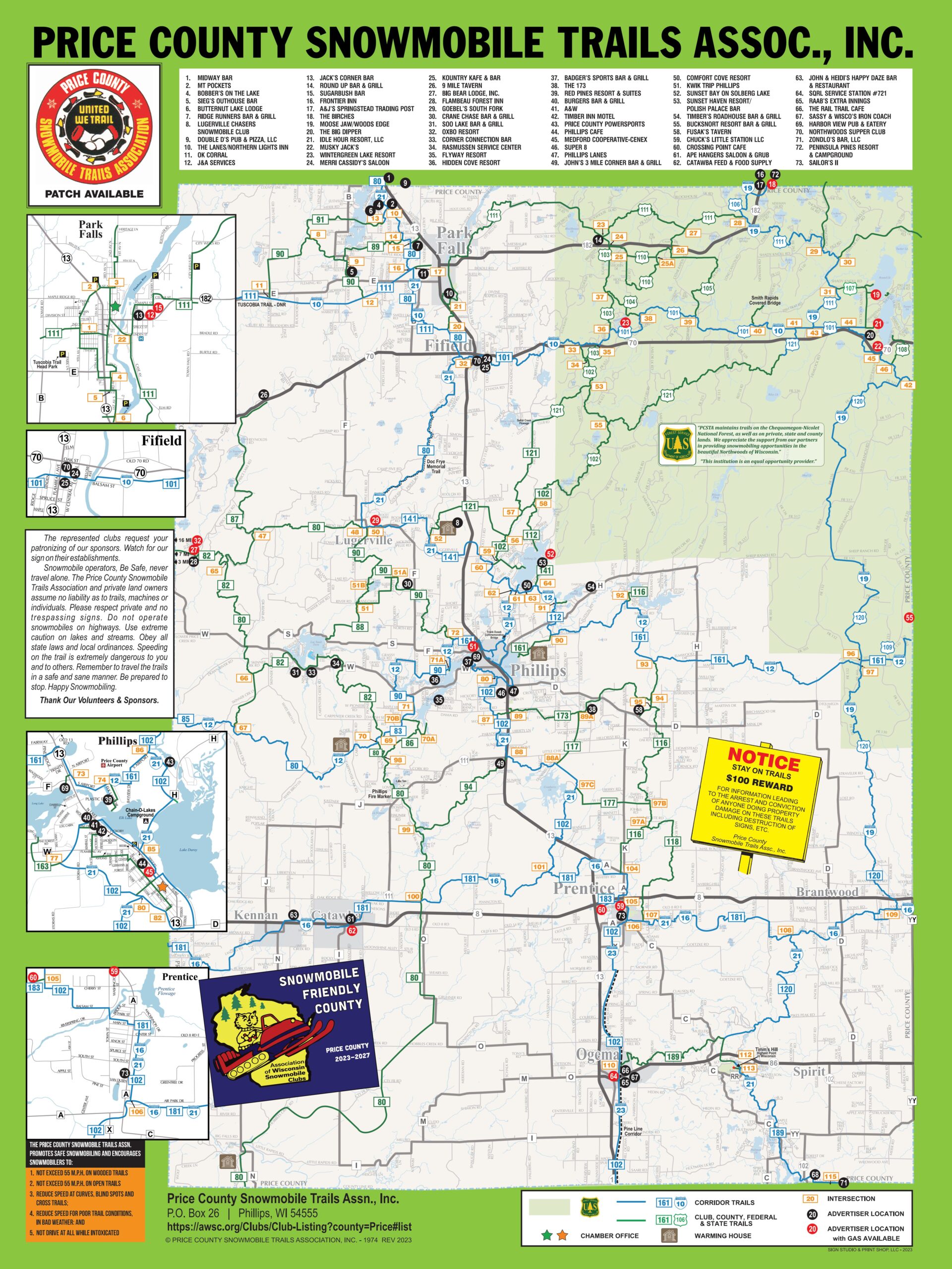 Trail Map - Fifield Sno Drovers Snowmobile Club